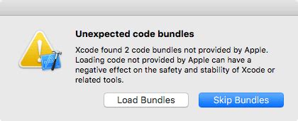 Asahina Lab Xcode の Unexpected code bundle エラー
