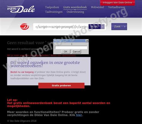Vandale Nl Cross Site Scripting Vulnerability Obb 575826 Open Bug Bounty