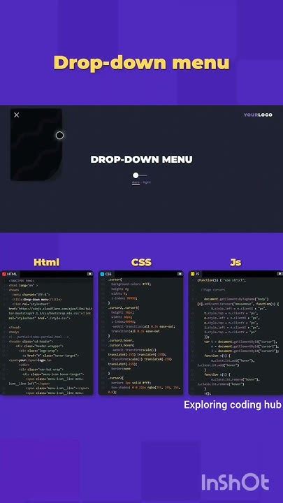 drop down menu coding frontendcourse youtube