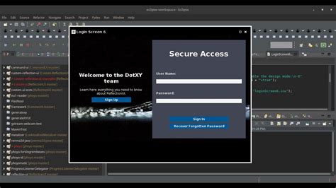 Java Login Screen Design With Reflectionui Youtube