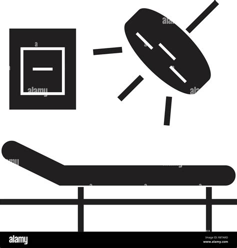 Surgery Room Black Vector Concept Icon Surgery Room Flat Illustration Surgery Room Black Vector Concept Icon Surgery Room Flat Illustration