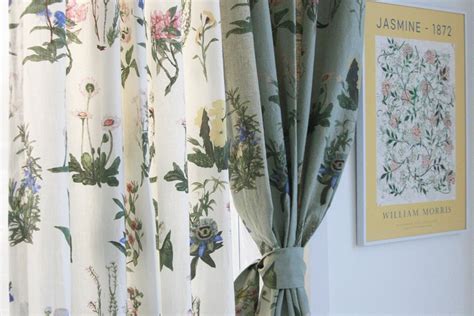 일반커튼 맞춤제작 플로랄 보태니컬 린넨 커튼 2colors 오늘의집 쇼핑