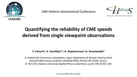 Pdf Quantifying The Reliability Of Cme Speeds Derived From Single