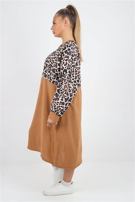 Long Sleeve Leopard Print Tunic Dress Printed Tunic Dress Print Tunic Tunic Dress
