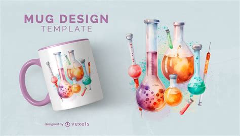 Chemistry Lab Mug Design Vector Download