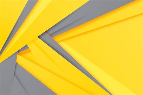 Yellow And Gray Paper Style Background Free Vector Geometric