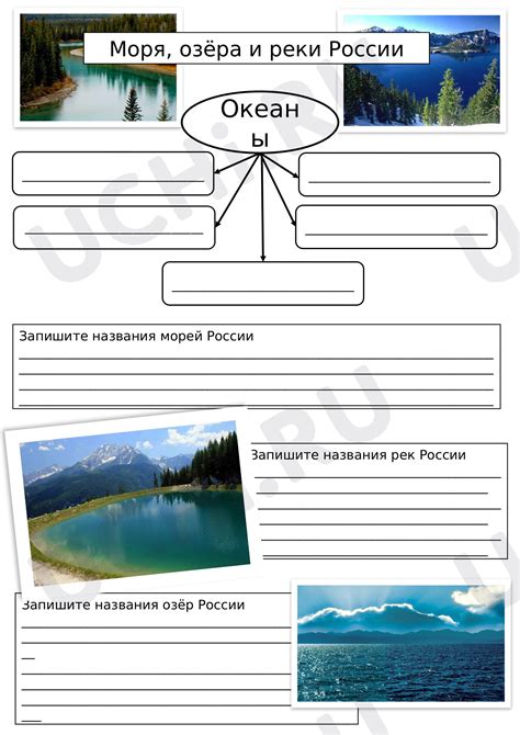 📒 Рабочий лист №7 по теме “Моря озёра и реки России” для 4 класса Учи ру