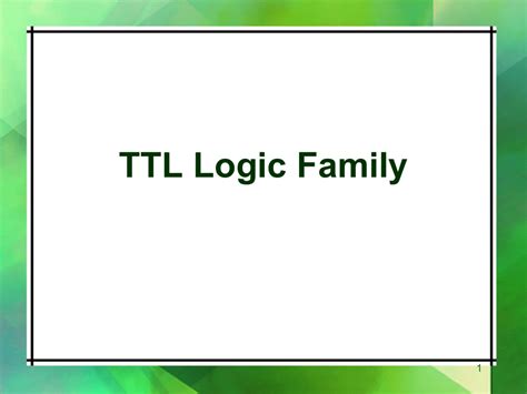 TTL Logic Family