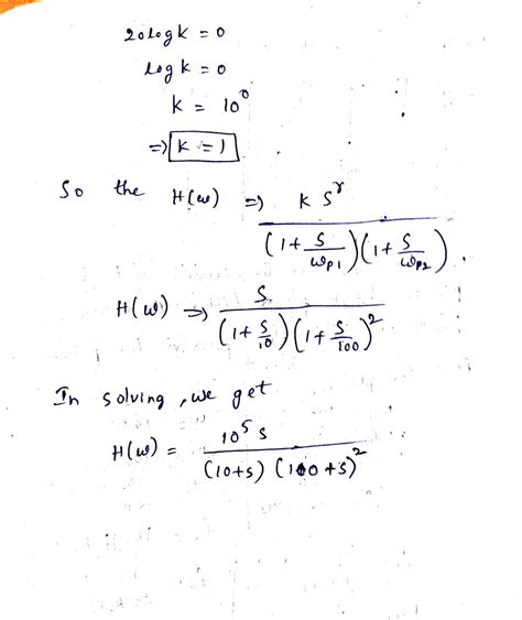 Solved 4 For The Bode Plot Below A What Is The Transfer Function Course Hero