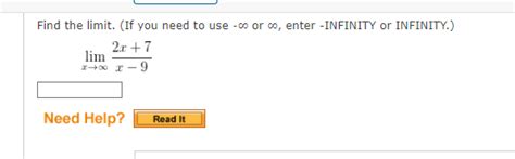 solved find the limit if you need to use −∞ or ∞ enter