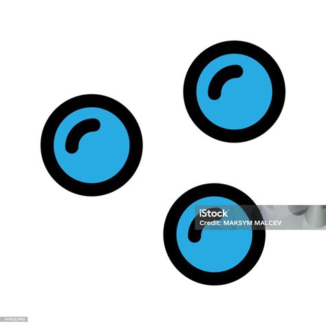 파란색 비누 거품 아이콘입니다 흰색 배경에 고립된 벡터 일러스트레이션입니다 개념에 대한 스톡 벡터 아트 및 기타 이미지 개념 공란 구 Istock