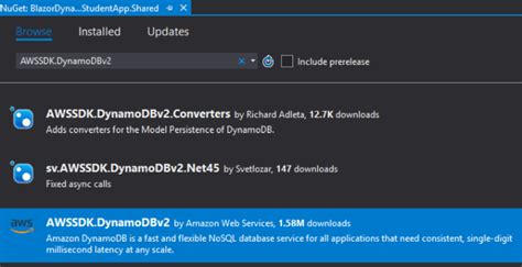 Blazor Connect With Amazon Dynamodb Using Aws Sdk