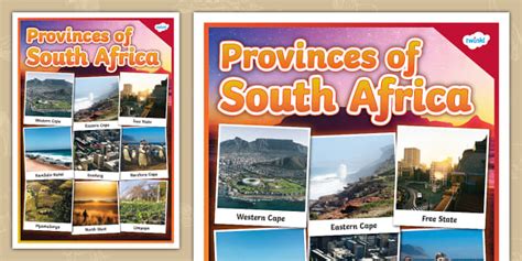 Provinces Of South Africa Photo Display Poster