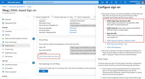 Saml Single Sign On With Azure Ad · Docs ·
