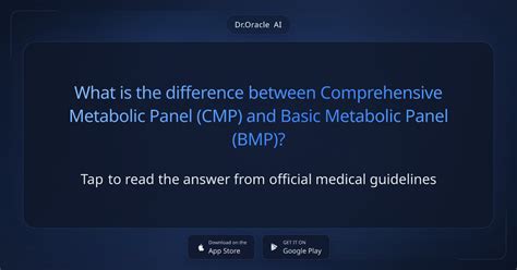 What Is The Difference Between Comprehensive Metabolic Panel Cmp And Basic Metabolic Panel Bmp