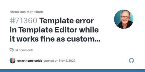 Template Error In Template Editor While It Works Fine As Custom Template Sensor · Issue 71360