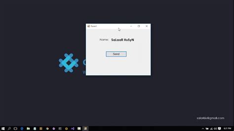 C How To Send Data From One Form To Another In Winform App Youtube