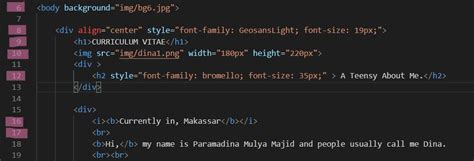 Tugas 1 Pemrograman Web Curriculum Vitae Menggunakan Html
