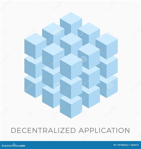 Decentralized Application Flat Isometric Vector Icon Concept Dapps On Blockchain Technology