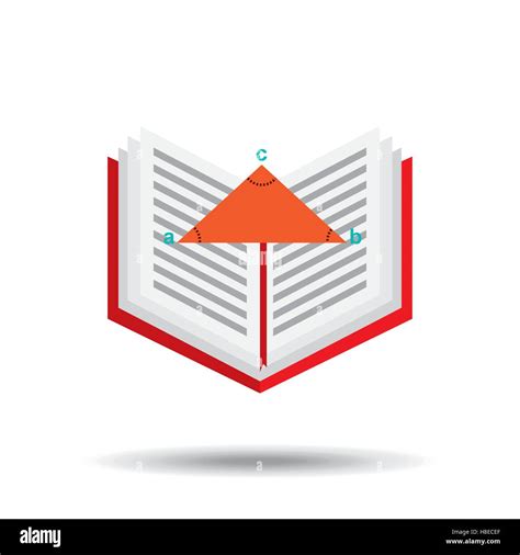 Book School Open And Triangle Geometri Vector Illustration Eps Stock Vector Image Art Alamy