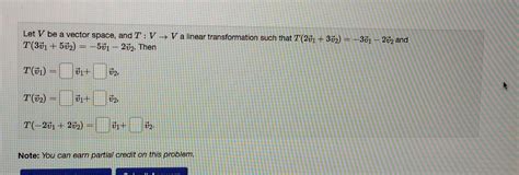 Solved Let V Be A Vector Space And T VV A Linear Chegg