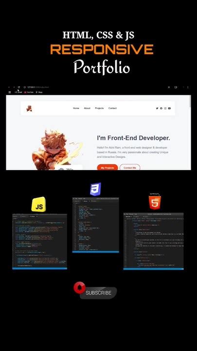 Responsive Portfolio Webdesign Responsivewebdesign Html Css Javascript Frontend Coding
