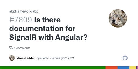 Is There Documentation For Signalr With Angular · Issue 7809