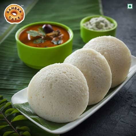 Delicious South Indian Idlis With Sambar