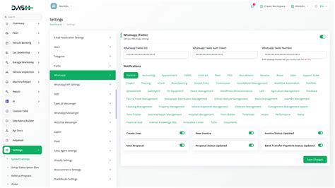 Whatsapp Twilio Integration Dash Saas