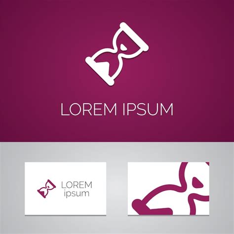 모래 시계 로고 템플릿 아이콘 프리미엄 벡터