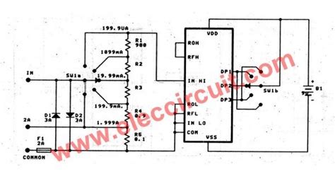 Digital Multimeter Circuit Using Icl7107 Simple Electronic Circuits