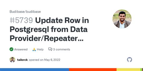 Update Row In Postgresql From Data Providerrepeater Pattern · Budibase