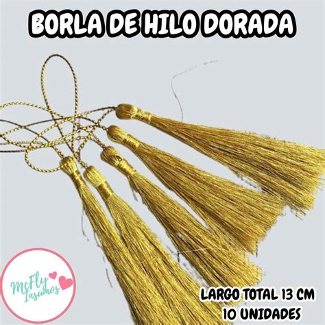 Borla Hilo Dorada 13 Cm 10 Und Mcfly Insumos