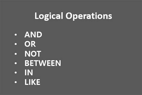 Logical Operations 논리 연산자 Logical Operations 논리 연산자