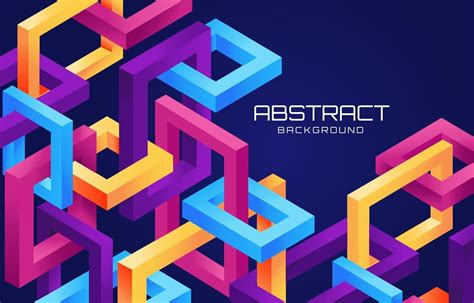 Modern Colorful Interlocking Squares And Rectangles Background 2138968