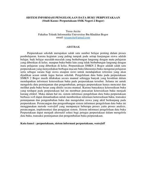 Sistem Informasi Pengelolaan Data Buku P Pdf