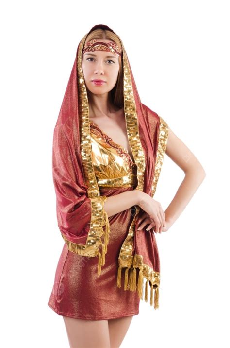 Girl Dancing Belly Dance On White Photo Background And Picture For Free