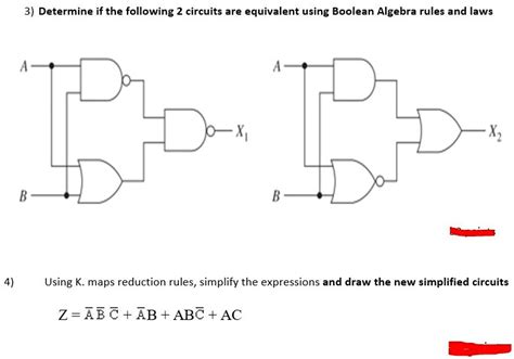 Solved Determine If The Following Two Circuits Are Equivalent Using