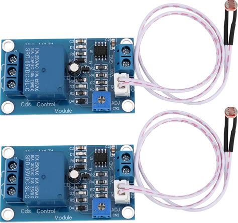 Yinettech 2pcs 5v Xh M131 Photosensitive Resistor Module Light Control Module Light