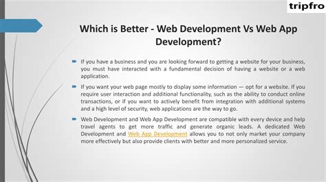 ppt web development vs web app development powerpoint presentation