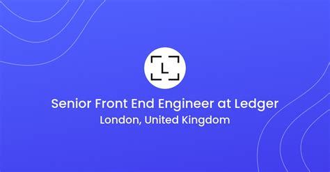 On Linkedin Senior Front End Engineer At Ledger