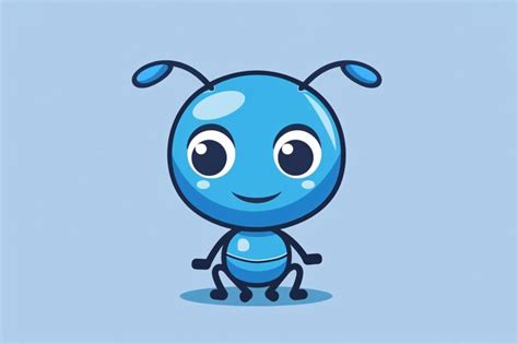 A Cartoon Of A Blue Bug Premium Ai Generated Image