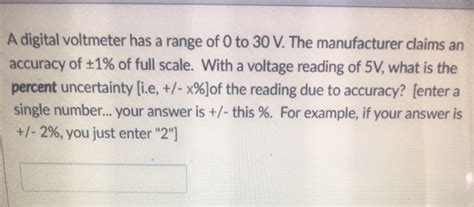 solved a digital voltmeter has a range of 0 to 30 v the