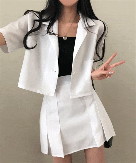 세트가능 샐리 자켓 스커트 투피스 셋업 에이블리