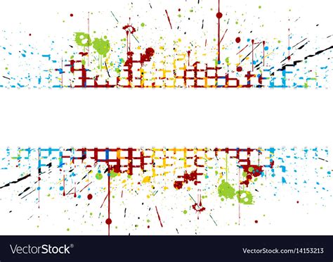 Abstract Bright Colored Striped Splatter Vector Image