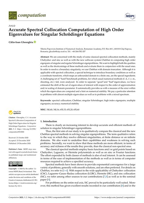 pdf accurate spectral collocation computation of high order