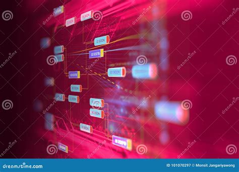Big Data Futuristic Visualization Abstract Illustration Stock Illustration Illustration Of