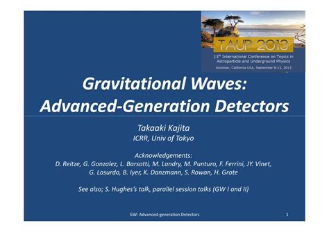 Pdf Gravitational Waves Advanced Generation Detectors Dokumentips