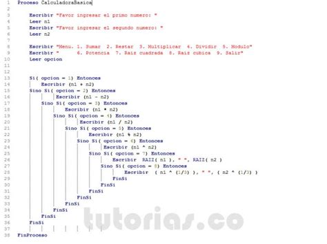 Sentencia Si Sino Pseint Calculadora Basica