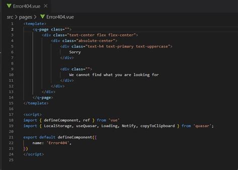 Error Page 404 Empty Layout Reference Issue · Quasarframework Quasar